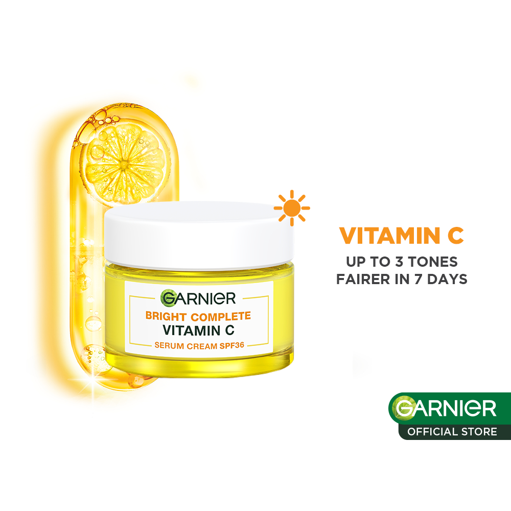 Garnier Bright Complete Day Cream Spf36 Facial Moisturizer For ...