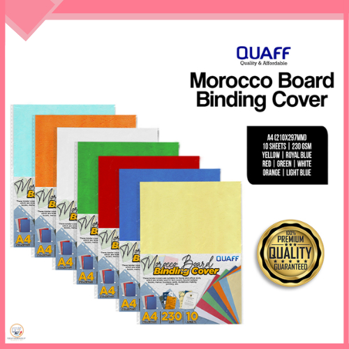 QUAFF Morocco Board Binding Cover 230GSM 10Sheets A4 Size | Shopee ...