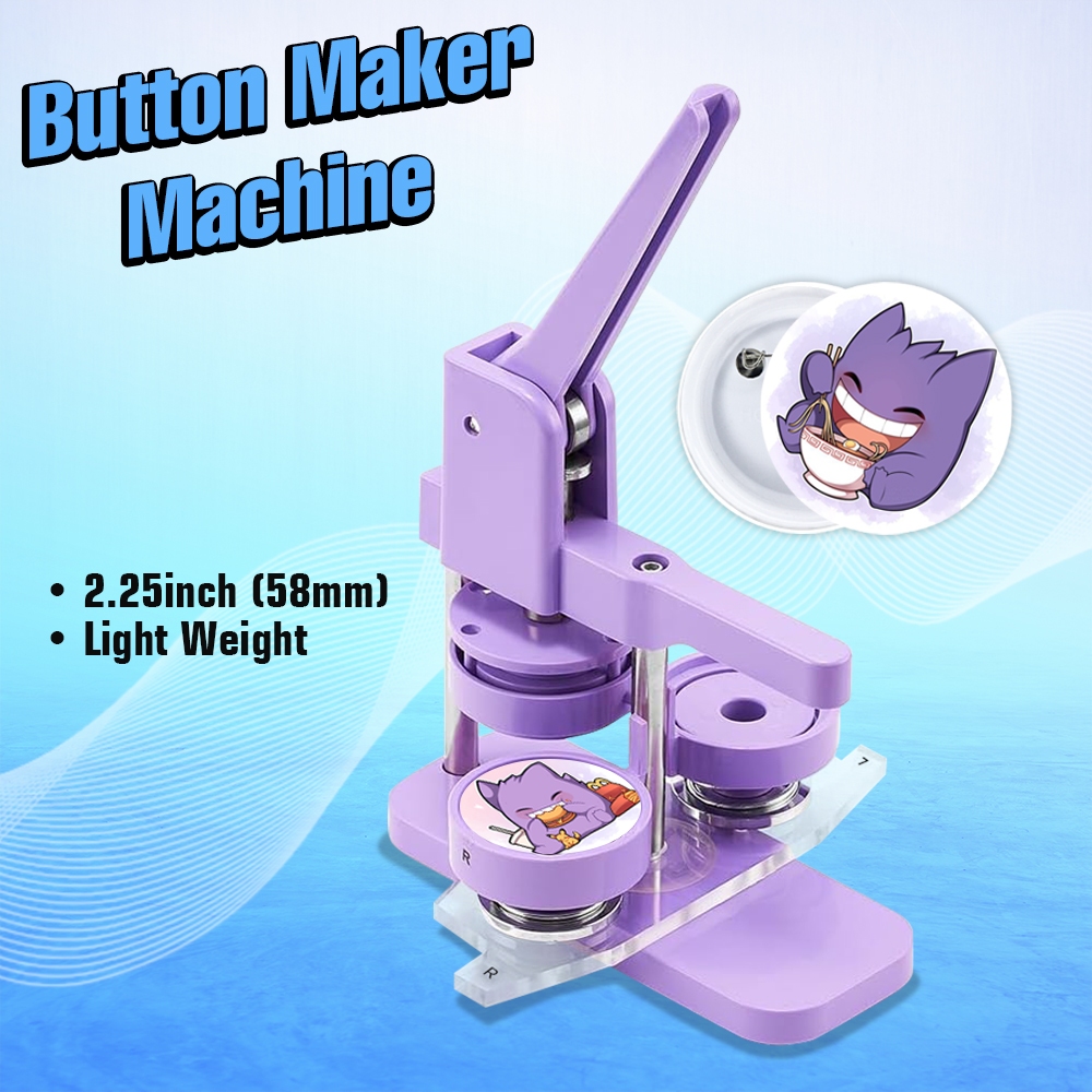 Button Maker Machine Set 58cm Button Pin Machine DIY Handmade Portable ...