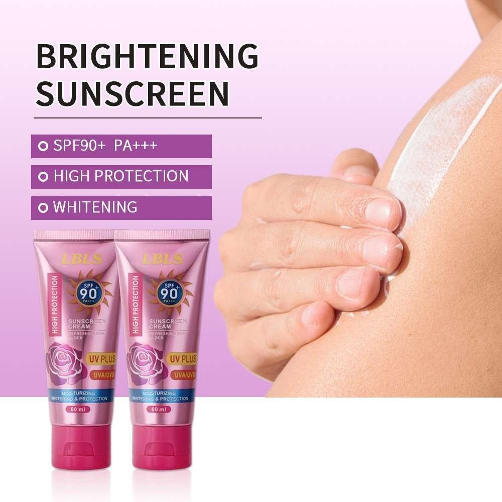 【24H Ship】Skin Care Facial Sunscreen Cream SPF 90+ Sunblock Lotion 60ml ...