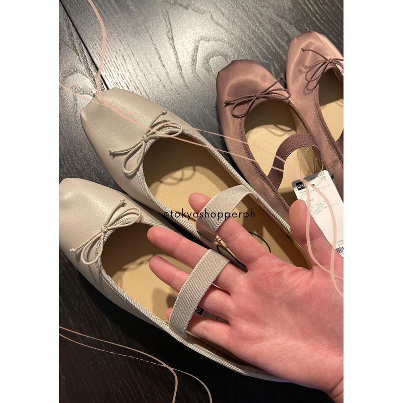 GU Japan Strap Ballet Flat Shoes | Shopee Philippines