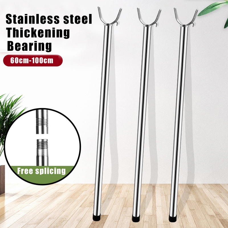 Stainless steel telescopic Balcony fork pole clothes hangers ...