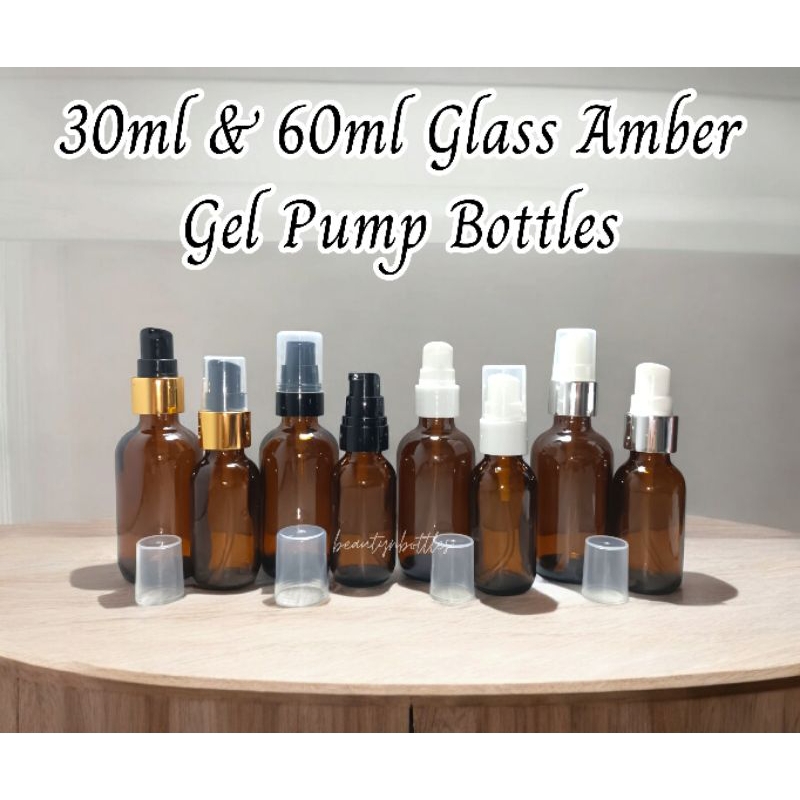Glass Amber Gel Pump Bottle (babasagin) | Shopee Philippines
