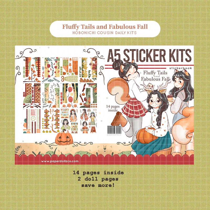 Fluffy tails and Fabulous Fall A5 Kits Sticker Book | CDB003 | Shopee ...