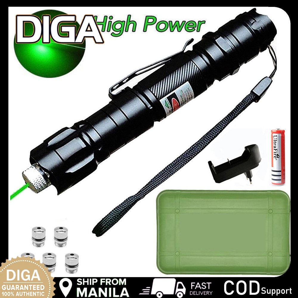 High power green lasers adjustable focus burning green laser pointer ...