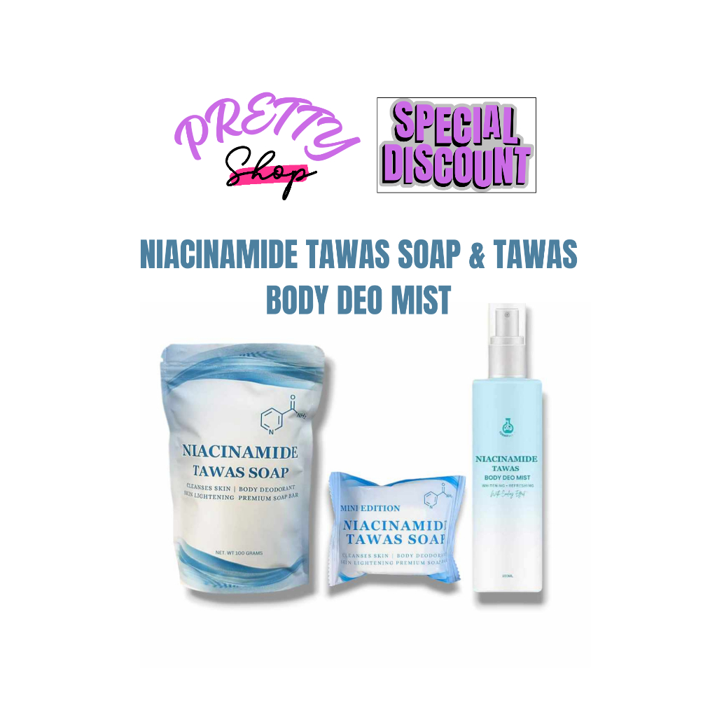 Niacinamide Tawas Soap 100g & 50g | Niacinamide Tawas Body Deo Mist ...