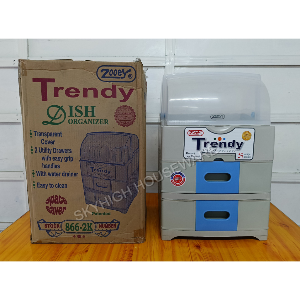 ZOOEY TRENDY DISH ORGANIZER / DISH DRAINER / DISH RACK #866-2K | Shopee ...