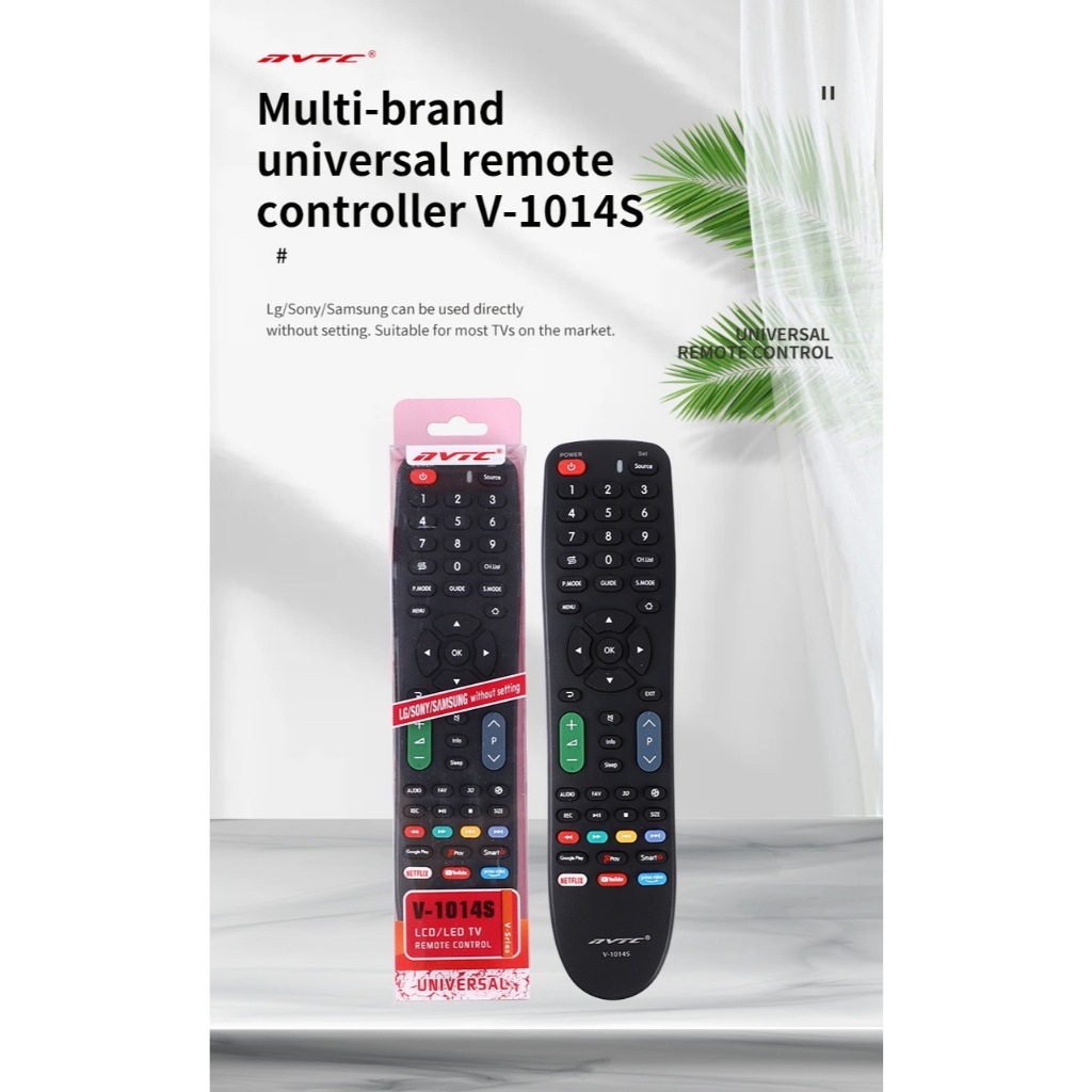 YUTU V-1014S TV Remote Control Universal Infrared Version | Shopee ...