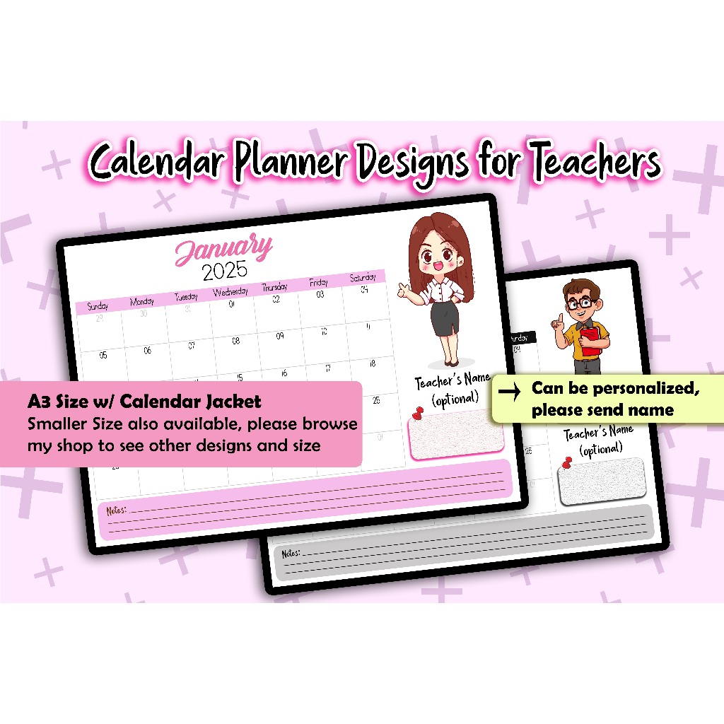 Big Size Year 2025-2026 Calendar Planner for Teacher (A3 Size) | Shopee ...