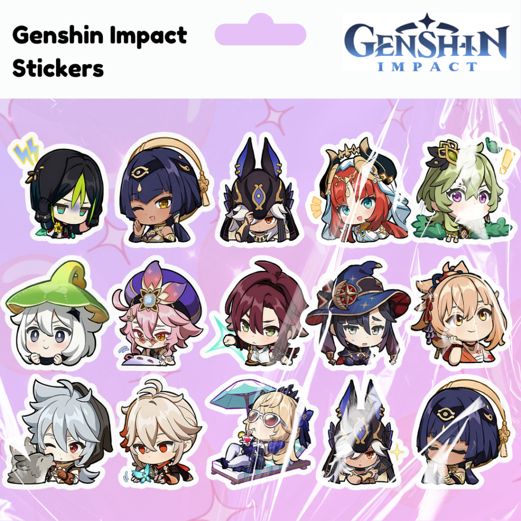 Genshin Impact Emote Stickers - Mondstadt Liyue Inazuma Sumeru Fontaine ...
