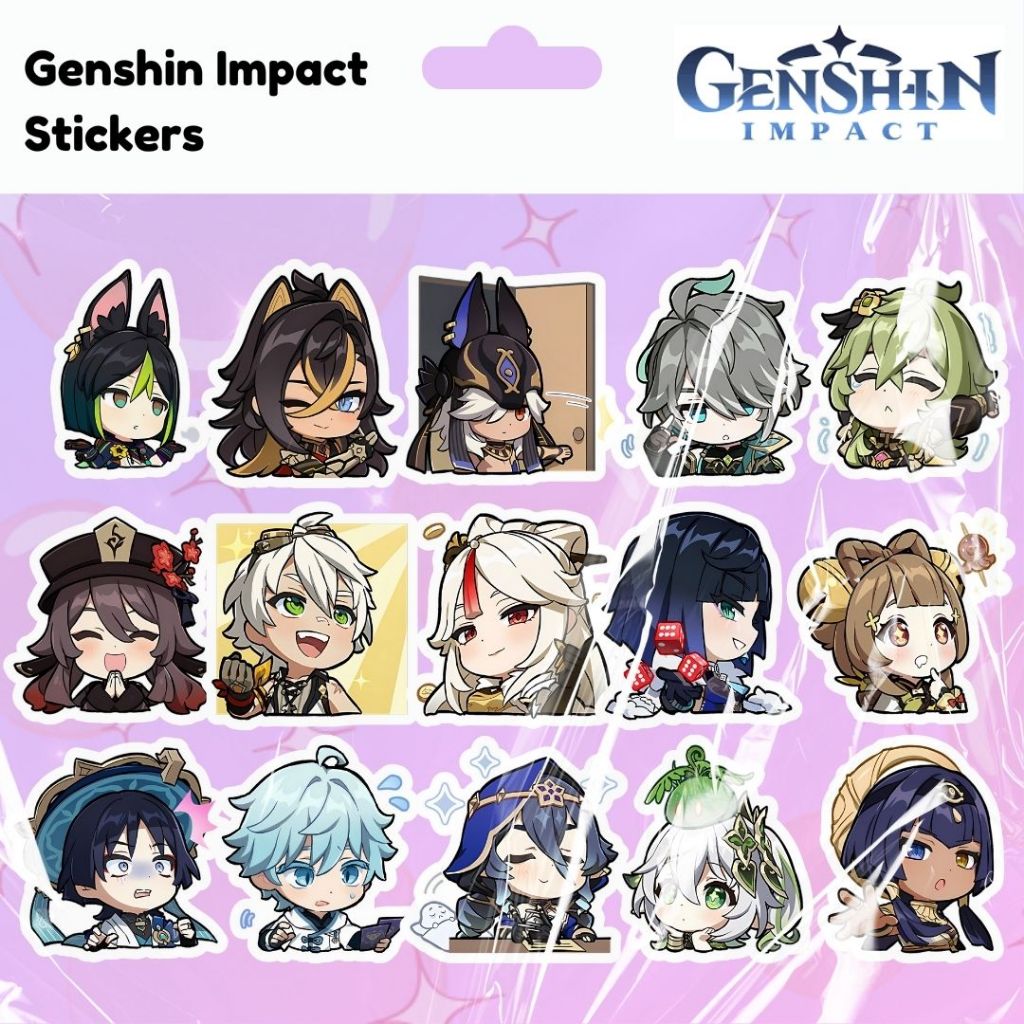 Genshin Impact Emote Stickers - Mondstadt Liyue Inazuma Sumeru Fontaine ...