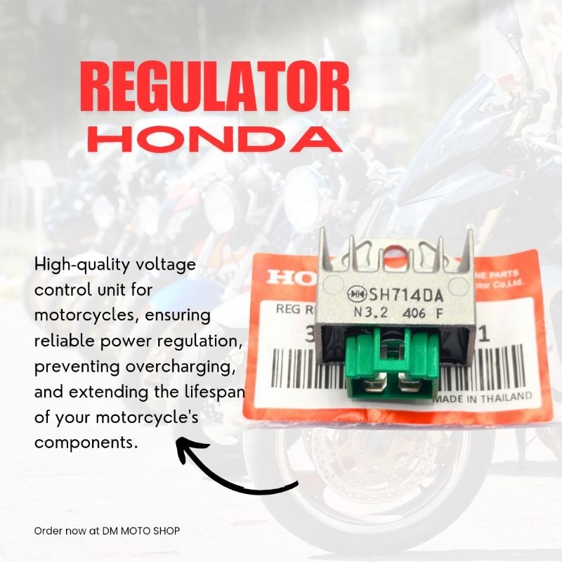 Honda Regulator Rectifier - Compatible with Beat Carb, Dash, XRM, Wave ...