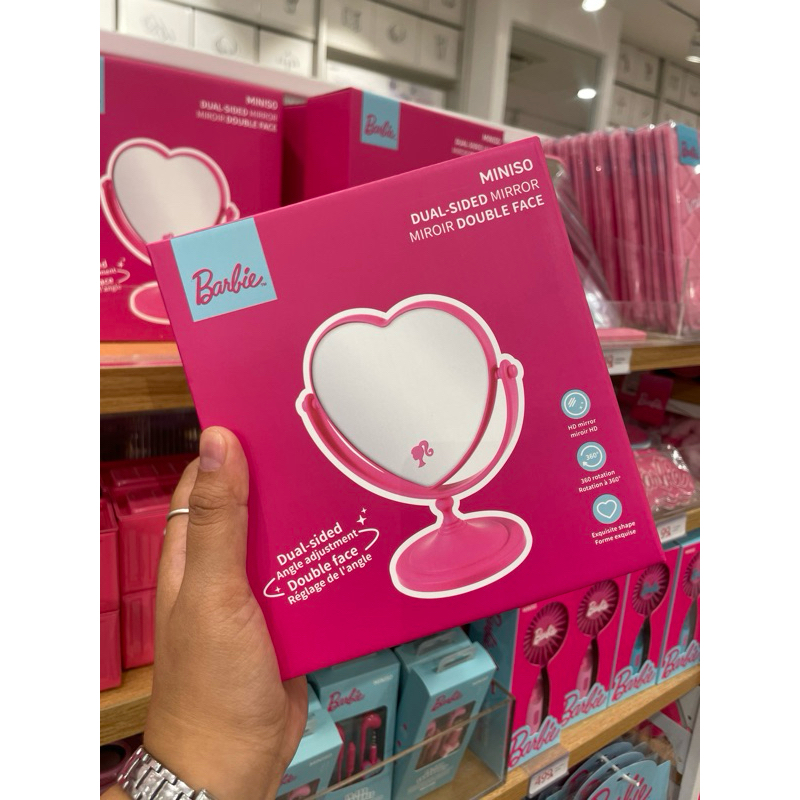MINISO BARBIE SHINING COLLECTION HEART DUAL SIDED MIRROR | Shopee ...