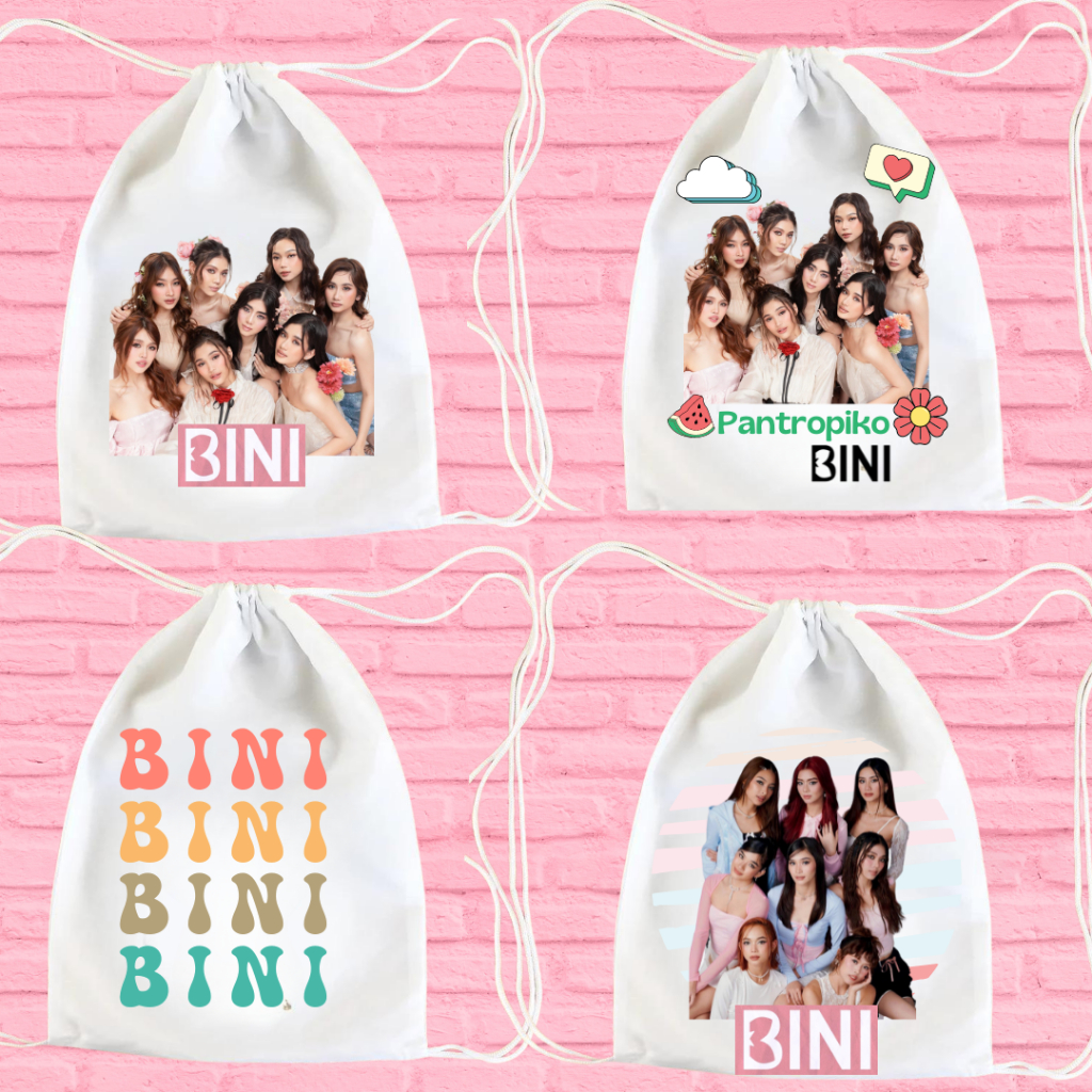 BINI tote bag string backpack Bini Mikha, Bini Gwen Bini Colet Bini ...