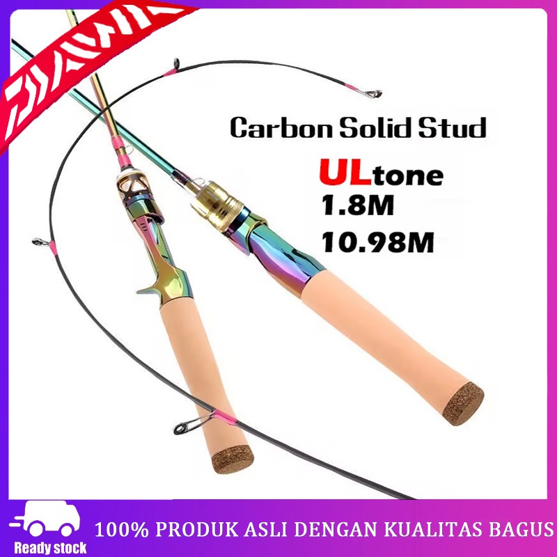 DAIWA Jigging Rod Ultralight Fishing Rod 1.80/1.98M Spinning and Casting Rods Carbon Fibre Solid ...