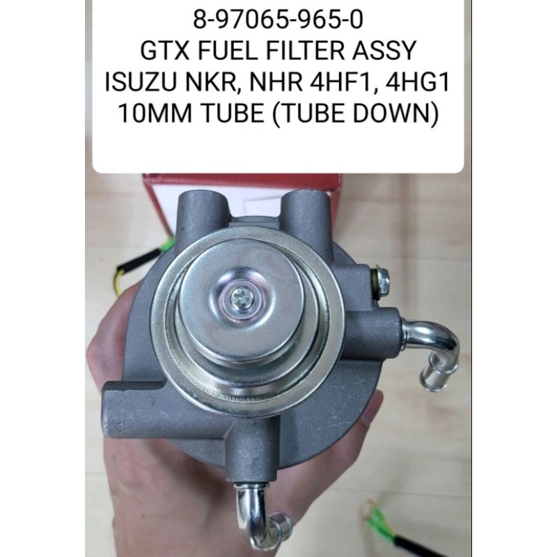 FUEL FILTER ASSEMBLY ISUZU NKR, NHR 4HF1, 4HG1 10MM TUBE (TUBE DOWN ...