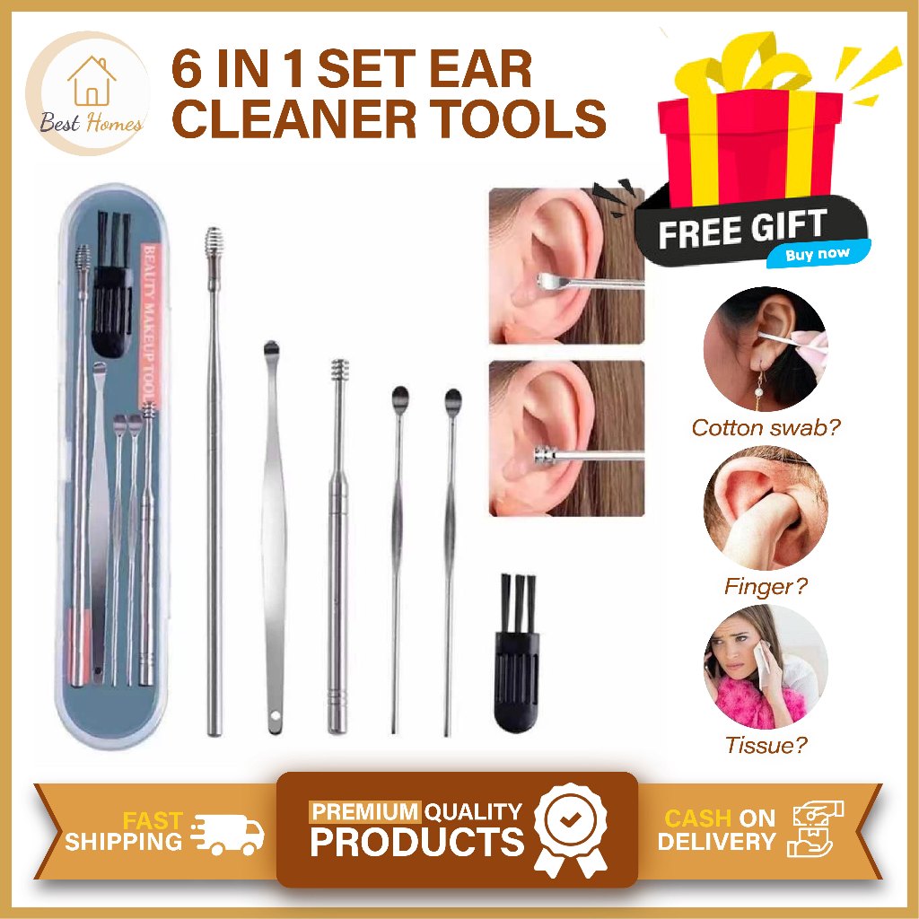 Ear Cleaner Set Earpick Ear Wax Remover Ear Spoon Ear Cleaning Tools ...