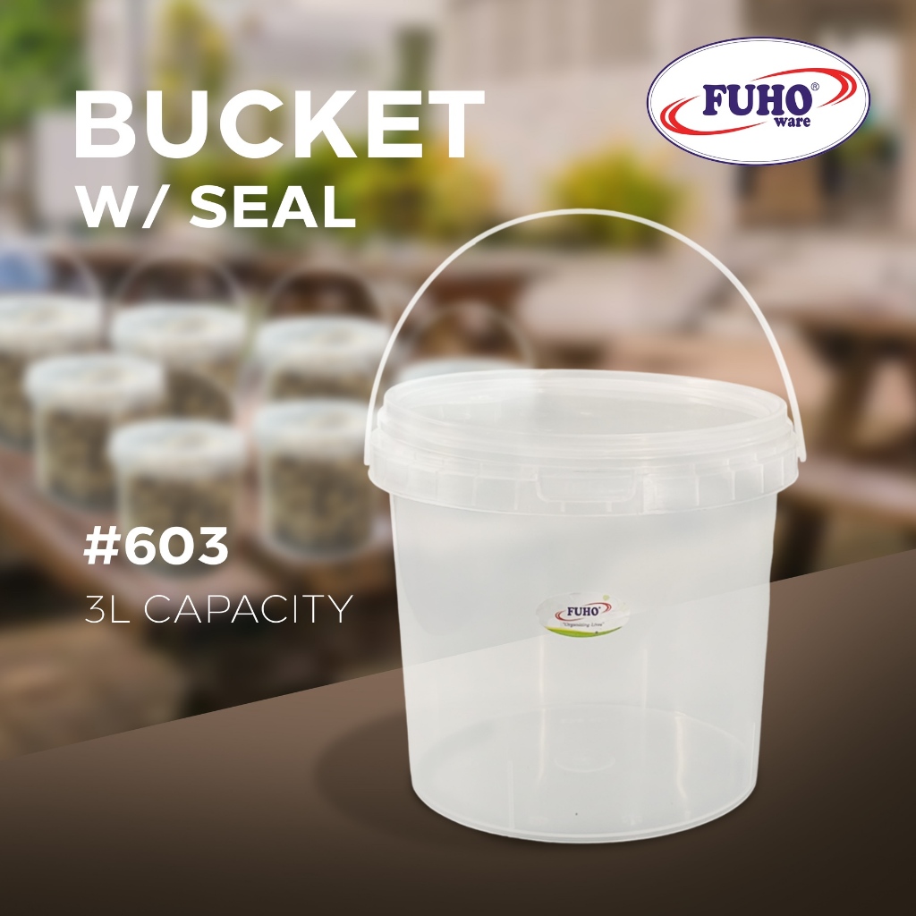 FUHO Bucket with Seal 3 Liters, #603. Pail Storage Packaging Materials ...