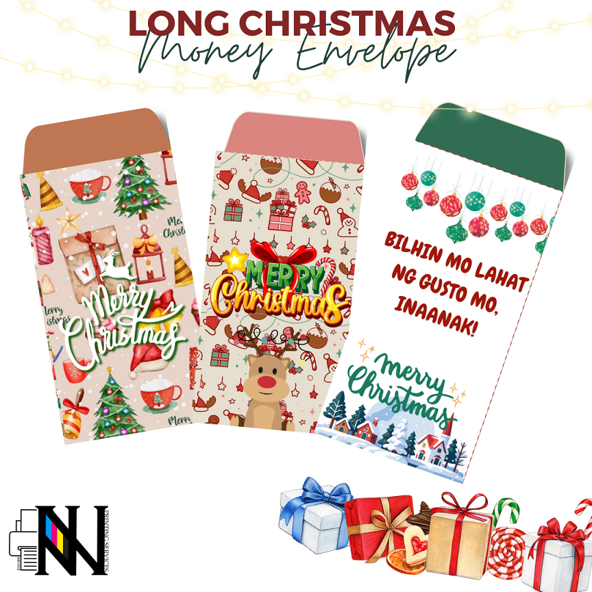 LONG CHRISTMAS MONEY ENVELOPE SOLD PER PIECE (1PC) Christmas Money ...