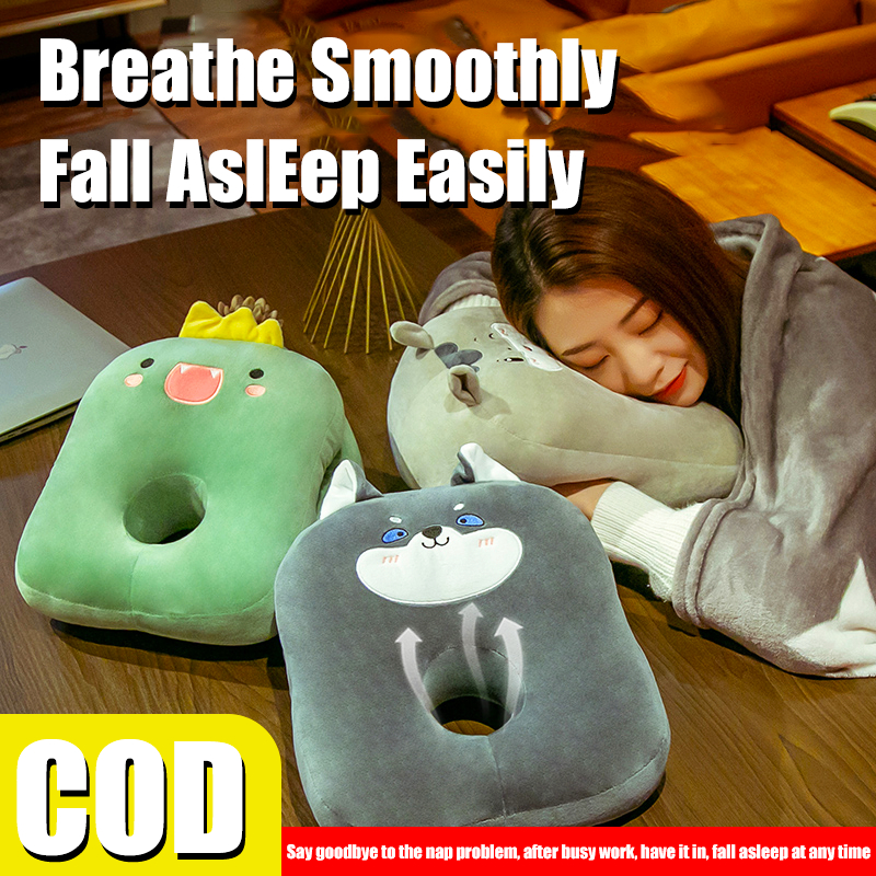 【PULSE】Neck Nap Pillow Cartoon Plush Toy Pillow Portable Travel Noon ...