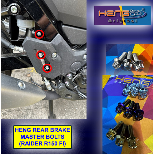 HENG Rear Brake Master Bolts for SUZUKI RAIDER 150 FI - sold as set ...