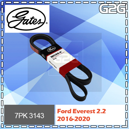 Fan Belt Gates 7PK 3143 Ford Everest 2.2 2016-2020 | Shopee Philippines