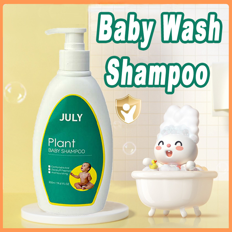 July Plant Baby Shampoo Safe and Naturally Made for Kids' Skin & Hair ...