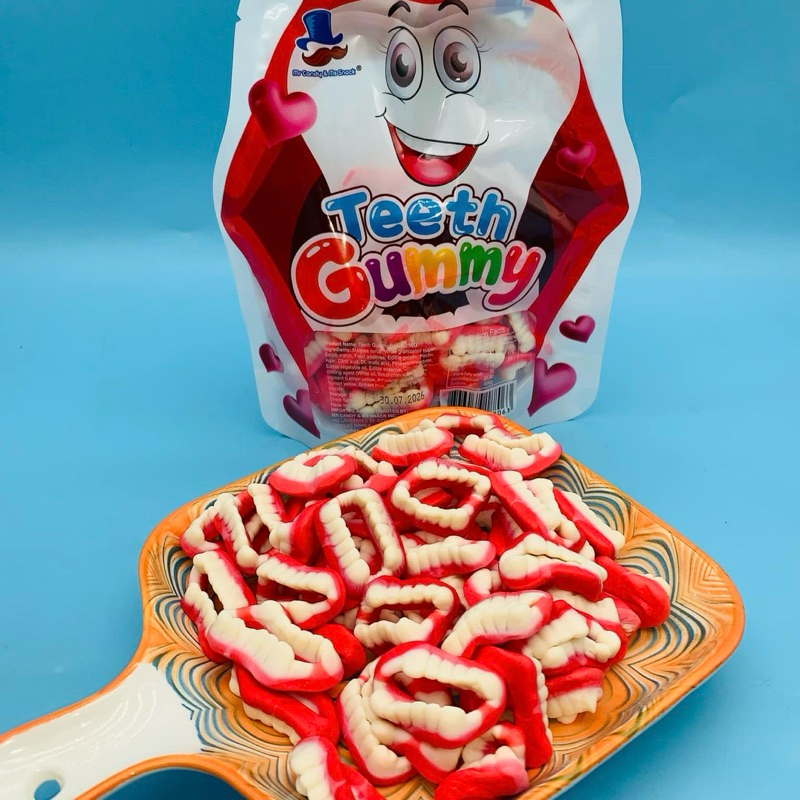 【Mr candy】250g Gummy candy Teeth /Tooth gummy candy marshmallow Denture gummies | Shopee Philippines