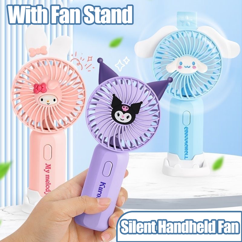 Sanrio Original Cartoon Portable USB Rechargeable Fan Handheld Small ...