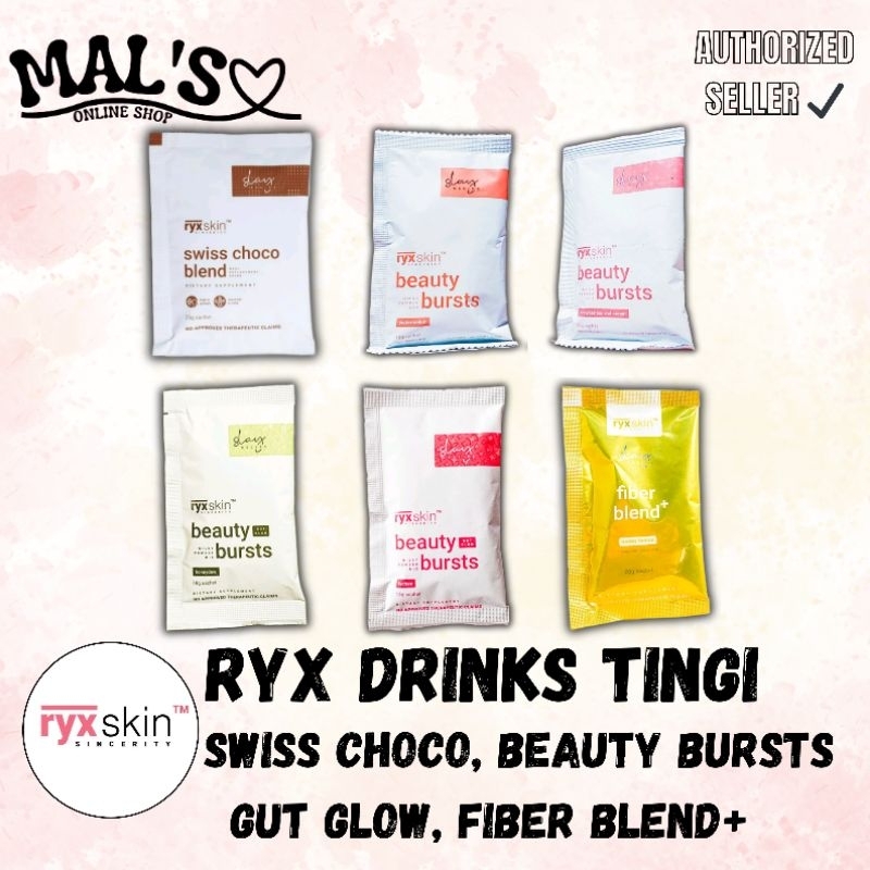 Ryx Drinks Tingi | Swiss Choco Blend | Beauty Bursts | Gut Glow | Fiber ...