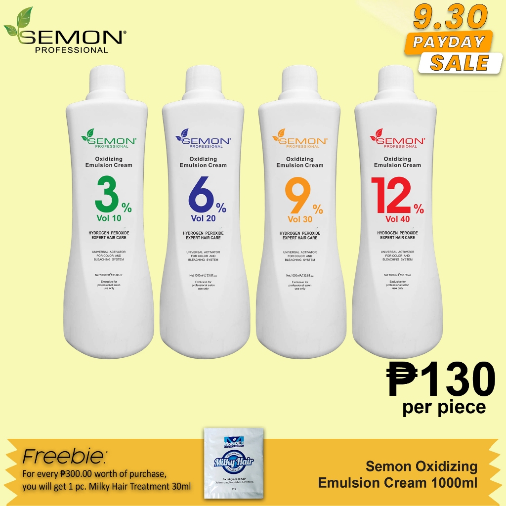 SEMON OXIDIZING EMULSION CREAM 1000Ml 6%9%12% | Shopee Philippines