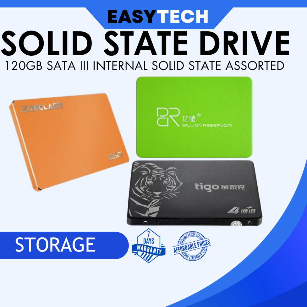 EASYTECH | 2.5” SSD 120GB SATA III Internal Solid State ASSORTED BRAND ...
