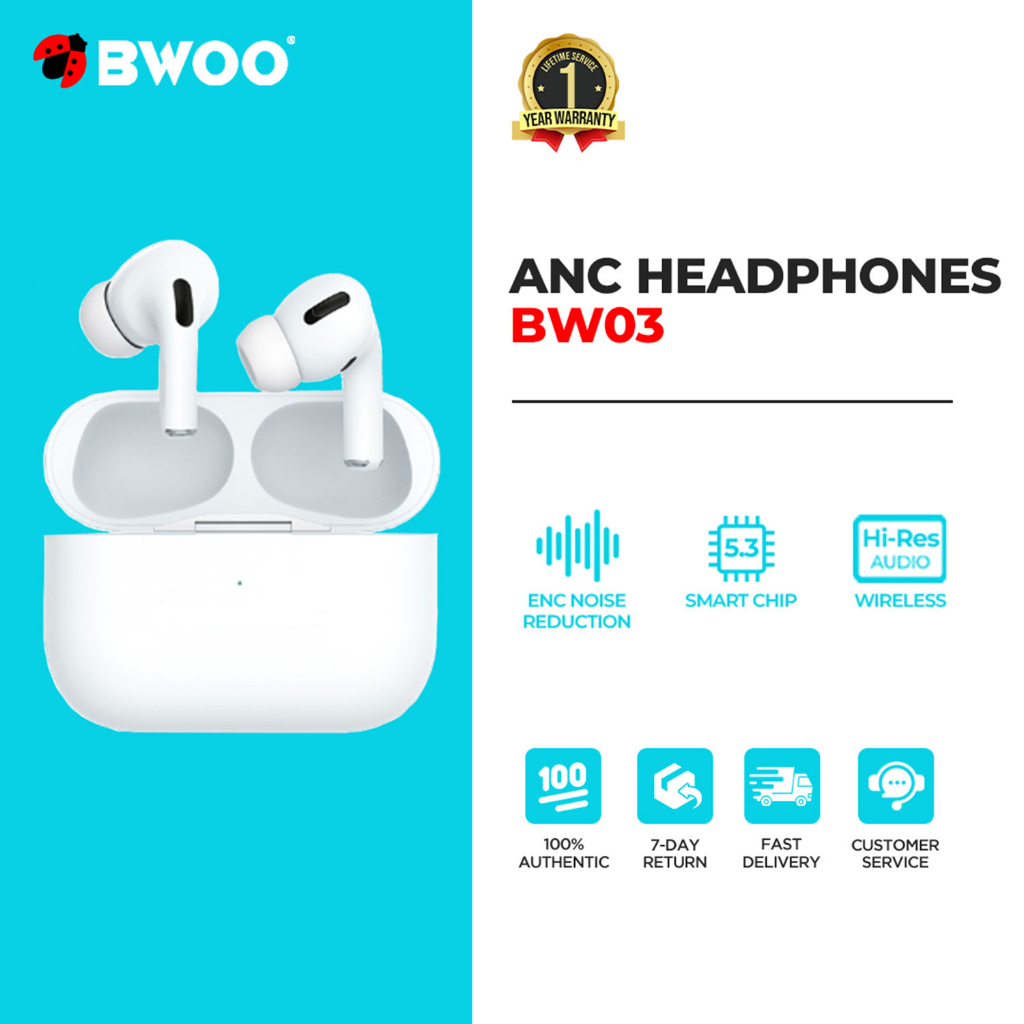 BWOO BW03 True Wireless Stereo Earphones –Superior Sound, Ultra-Fast ...