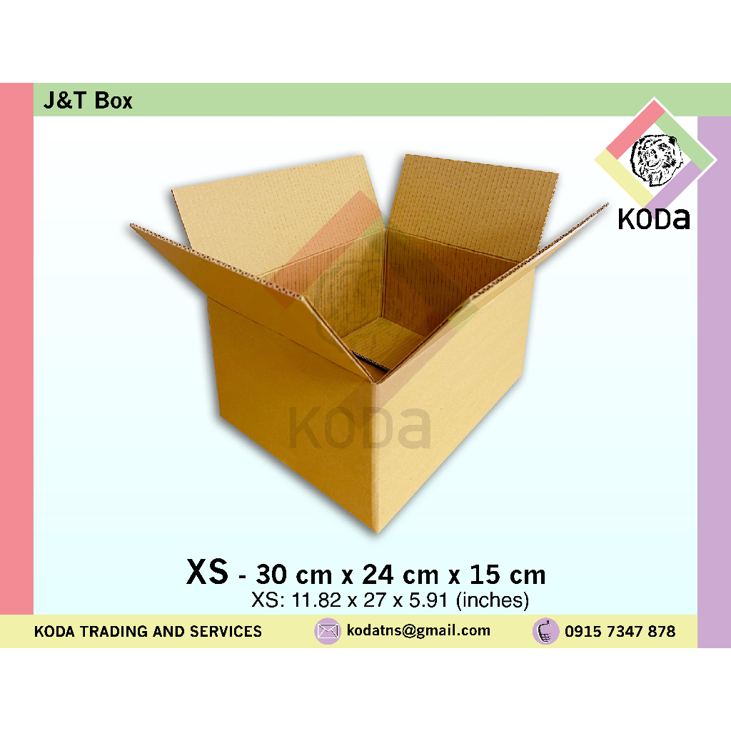 JT (XS-extra small) Koda Corrugated Kraft Brown Shipping Gift Packaging ...