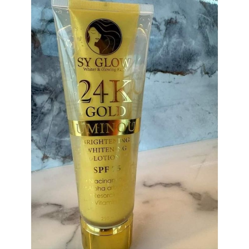 SY GLOW 24K GOLD LUMINOUS LOTION | Shopee Philippines