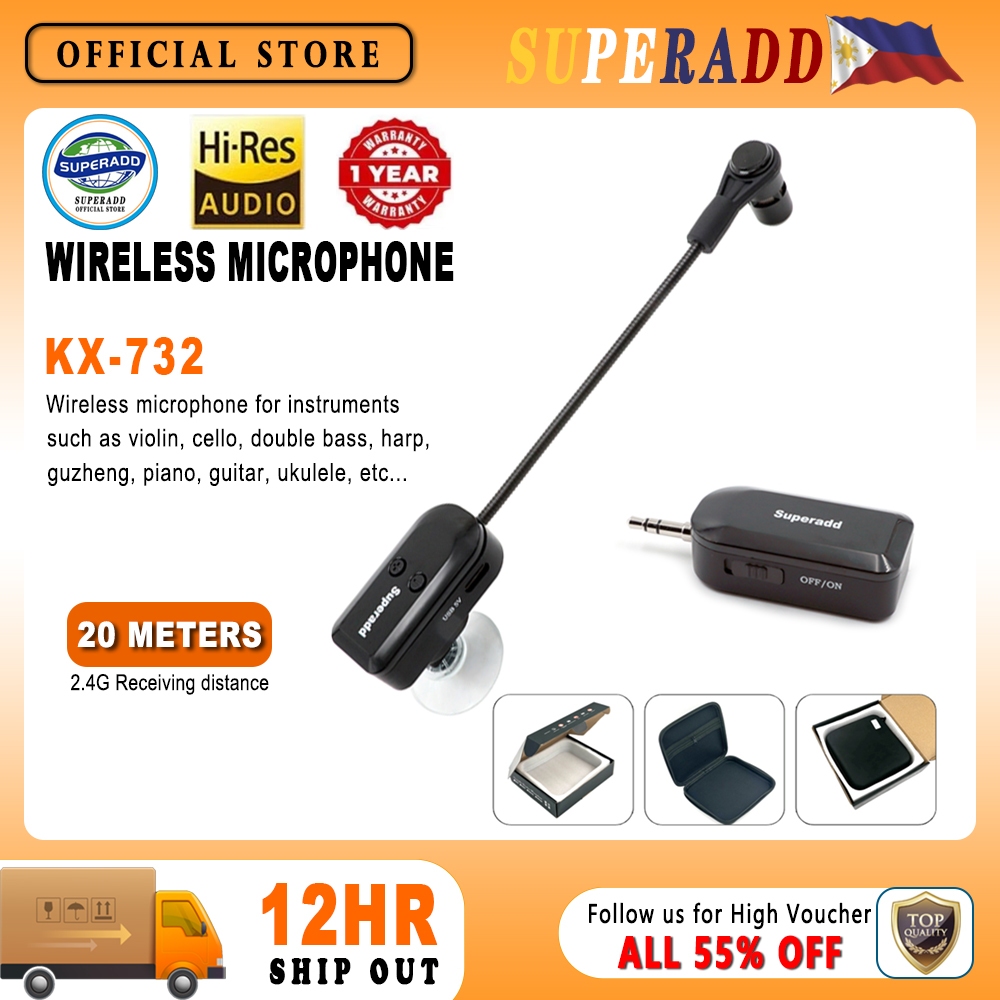 Wireless microphone SUPERADD KX-732 Instrument mic used for Violin ...