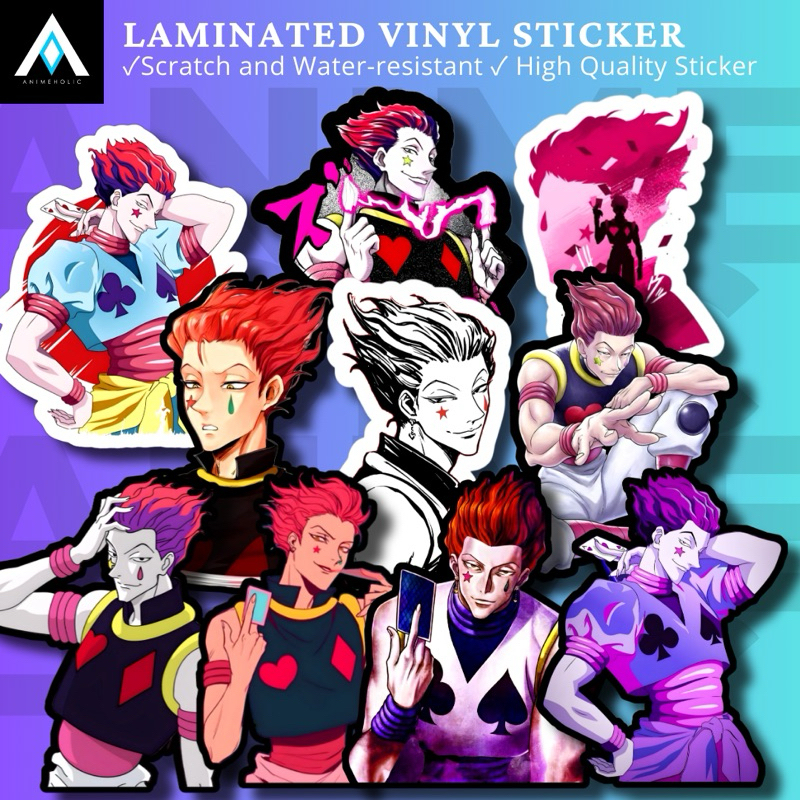 HISOKA MOROW HUNTER X HUNTER STICKERS ~ LAMINATED VINYL STICKERS ...