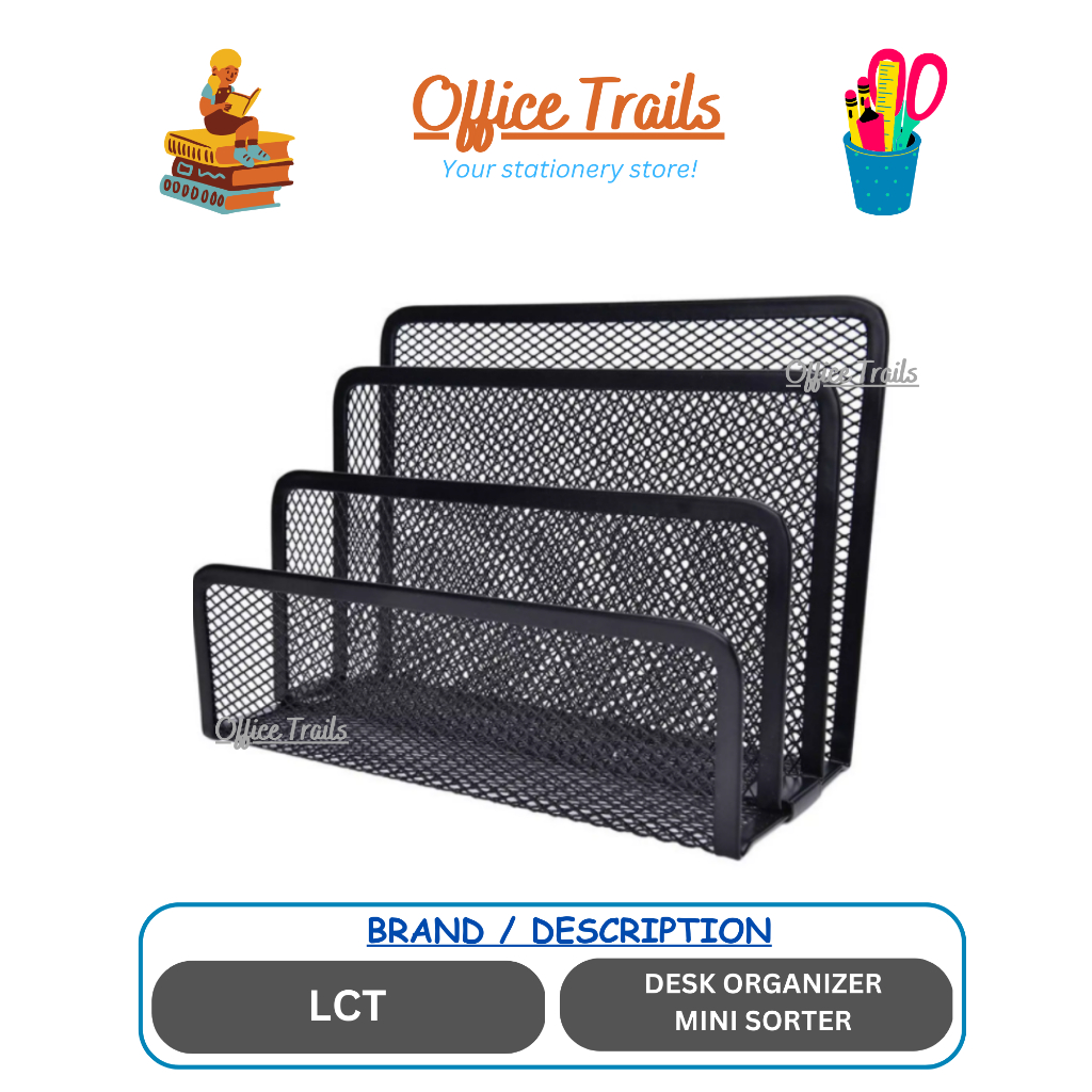 Mini Sorter Mesh Metal Vertical File Sorter Desktop Letter Paper ...