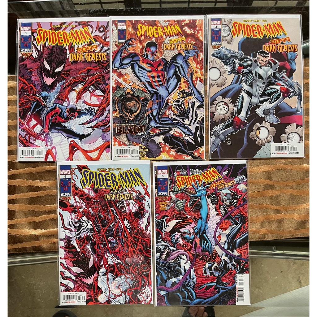 Spider-Man 2099 Dark Genesis Complete Set of 5 Regular Issue Comics | Shopee Philippines