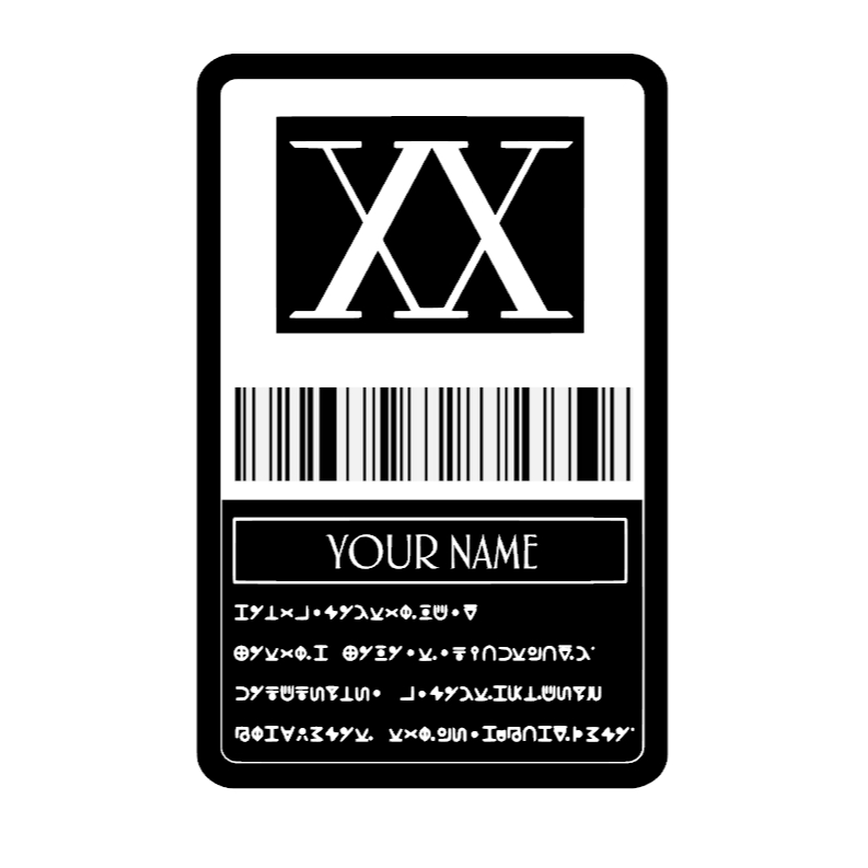 Atm card sticker Anime HxH Hunter x Hunter License Stickers skins for ...