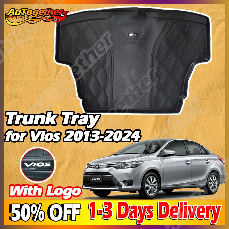 TOYOTA VIOS 2013-2024 Trunk Tray TPE Rear Trunk Tray/Cargo Tray Trunk ...