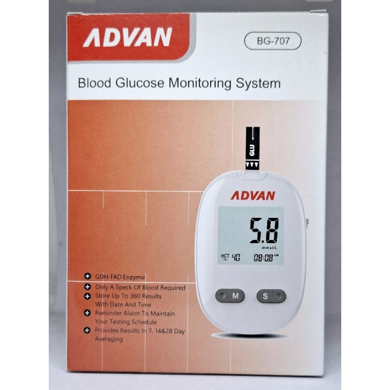 ADVAN Blood Glucose Monitoring System (BG-707) | Shopee Philippines