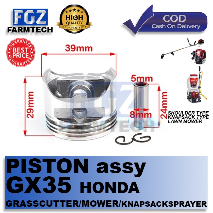 PISTON ASSY GX35 39mm HONDA HHT35S UMK35 Gasoline 4-stroke Brush Cutter ...