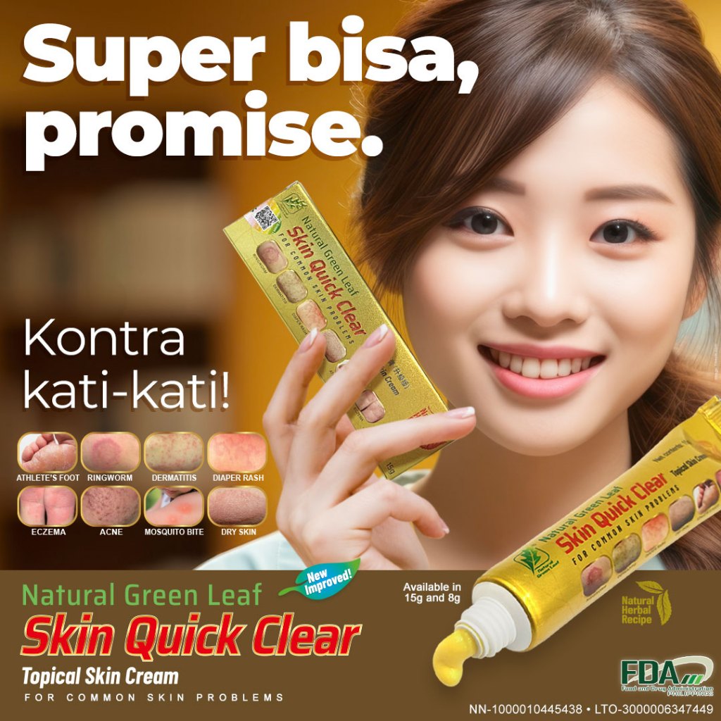 NATURAL GREEN LEAF SKIN QUICK CLEAR TOPICAL SKIN CREAM 8G/15G/35G ...