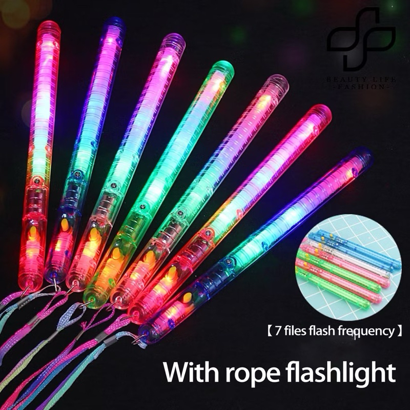 1PCS Colorful Transparent Flash Stick Large Fluorescent Stick Concert ...