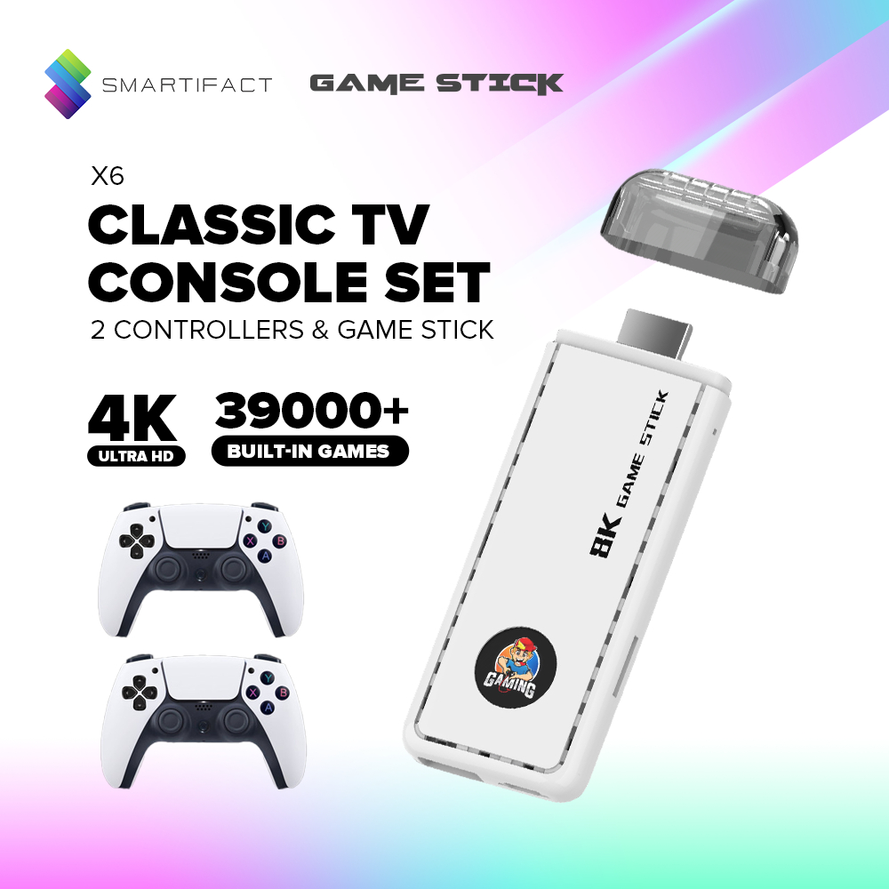 Smartifact X6 Classic Retro Gaming Console Set 2 Gaming Controllers ...