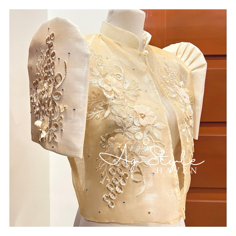 Modern Filipiniana — Bolero | Patching & Beads (Lace design depends on ...