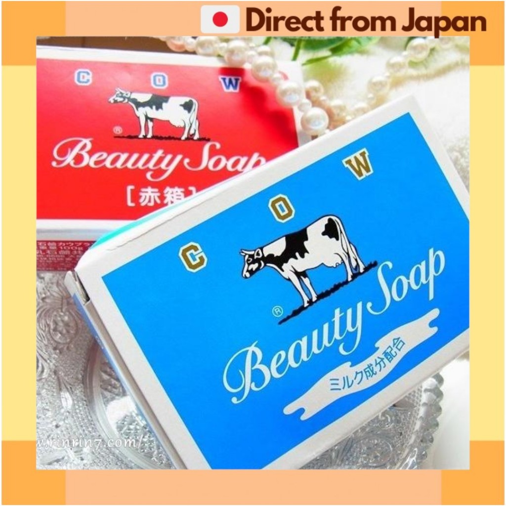 Cow Brand Soap Japan Cow Beauty Soap Red box Blue box milk soap made in ...