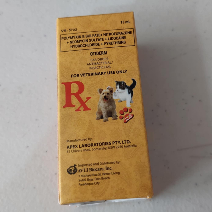Otiderm Ear Drops for Dogs and Cats 15mL | Shopee Philippines