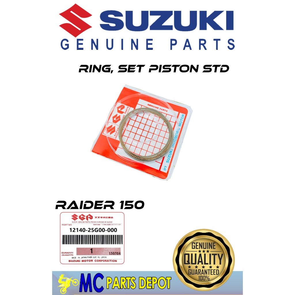 RING SET PISTON STD R150 (12140-25G00-000) | Shopee Philippines